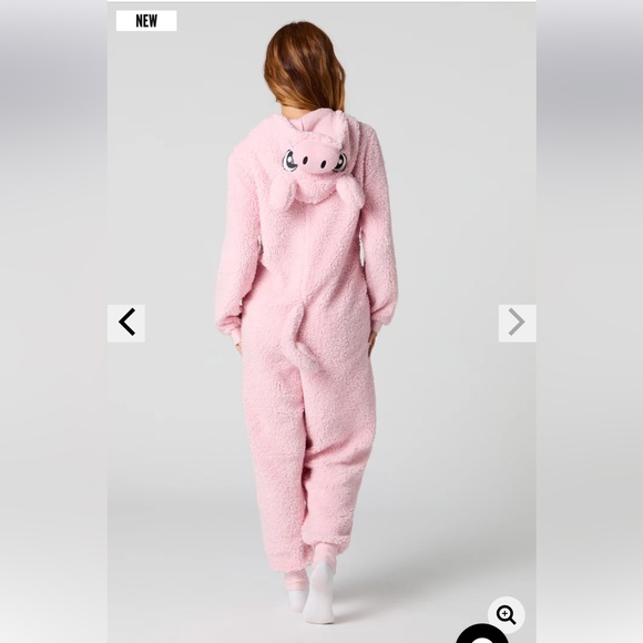 Urban Planet | Pajamas | Urban Planet Girls 3d Pig Sherpa Onesie Pink ...